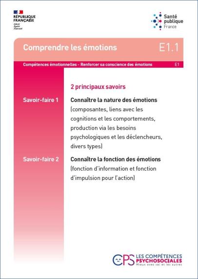 Emotional CPS Worksheet: Understanding Emotions (E1.1) | Santé publique ...